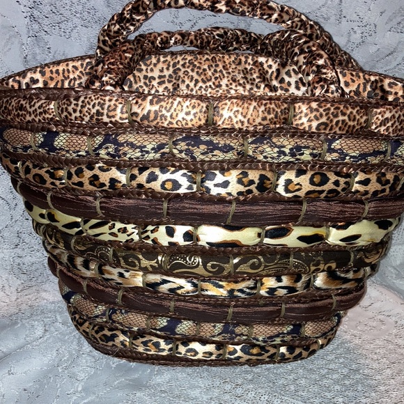 Cappelli Straworld | Bags | Cappelli Straworld Animal Print Wickersatin ...